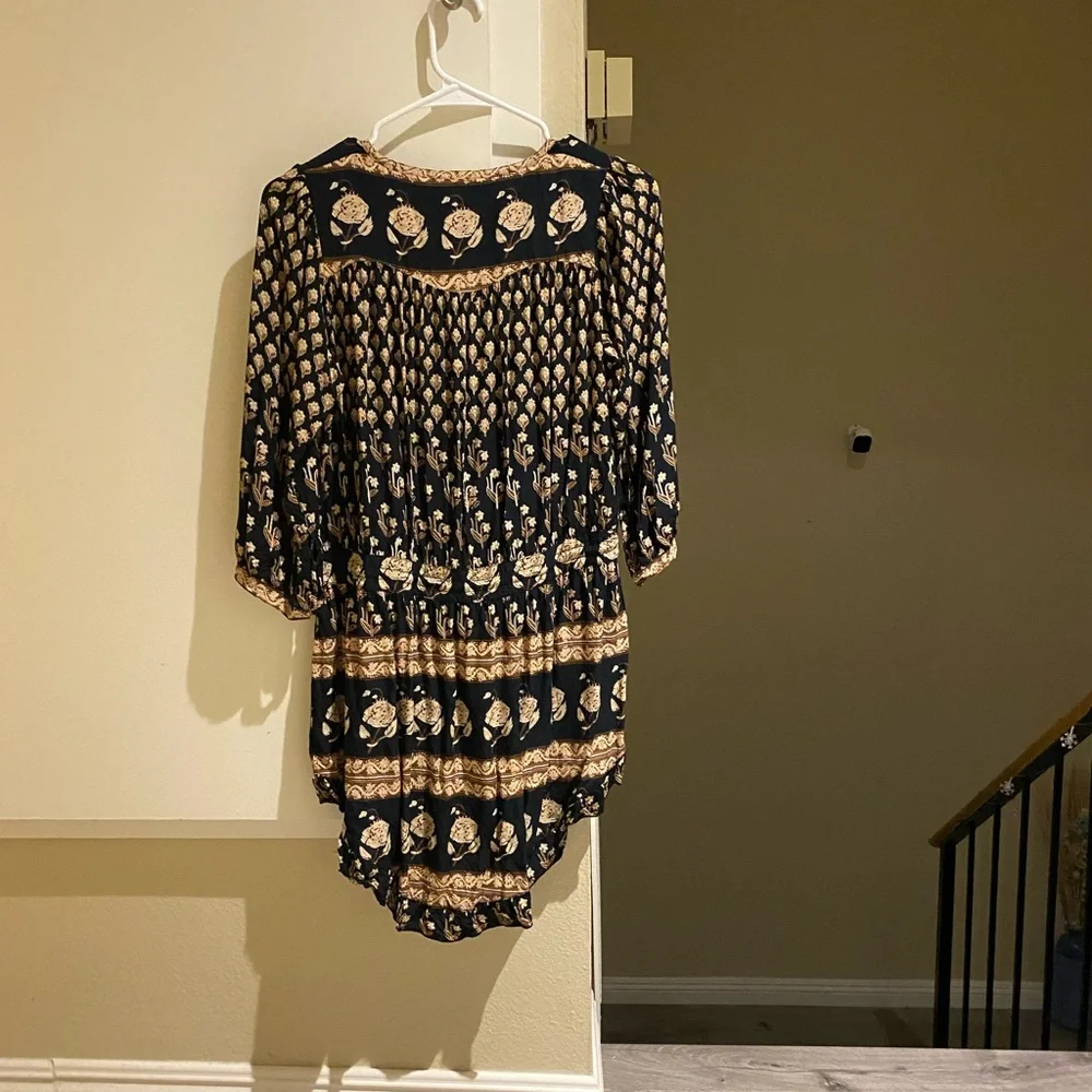 Spell | Dresses | Spell Boho Bohemian Floral Mini Dress Size Xs | Poshmark
